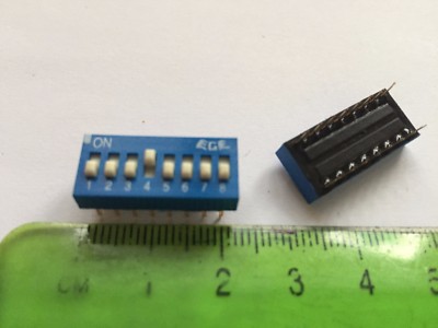 DIL Switch 8 Way Top Slide 25mA @ 24Vdc SPST NEW UK Stock 2 pcs HU117 ...