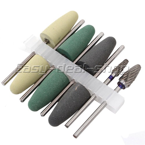 8pcs Dental Resin Base Acrylic Polishing Burs Drill Polisher Rotary ...