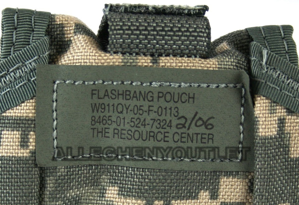 USGI MOLLE II Army ACU Flash Bang Grenade Pouches NSN 8465 01 524 7324 ...