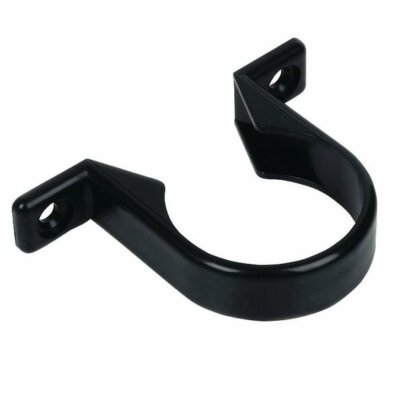 FloPlast BLACK 40mm ( 43mm ) Waste Pipe Saddle Pipe Clip Bracket ...