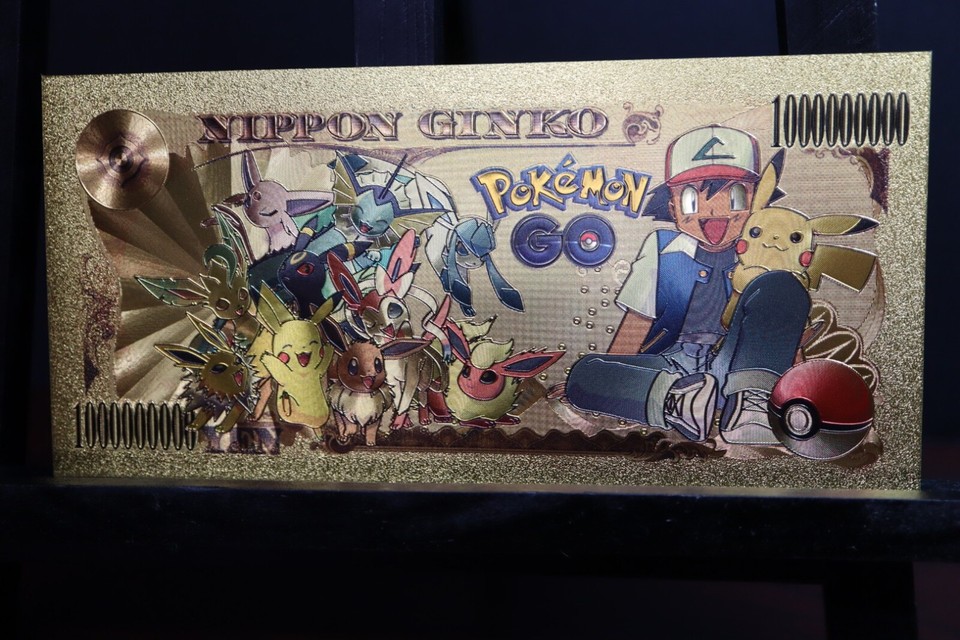 24k Gold Foil Plated Pokemon Squirtle Banknote Anime Collectible | eBay