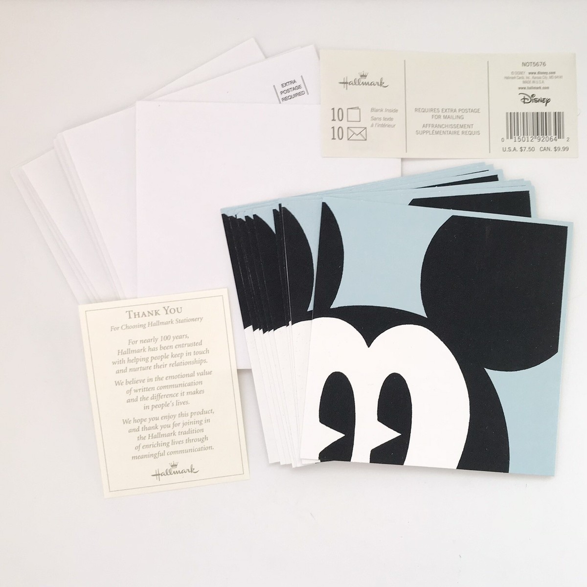 Mickey Mouse Blank Cards Hallmark Disney Mickey Mouse Blank Note Card