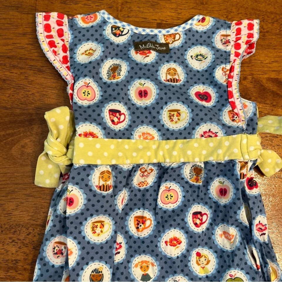 Matilda Jane Teacher’s Pet Blue Romper red green size 12-18 months ...
