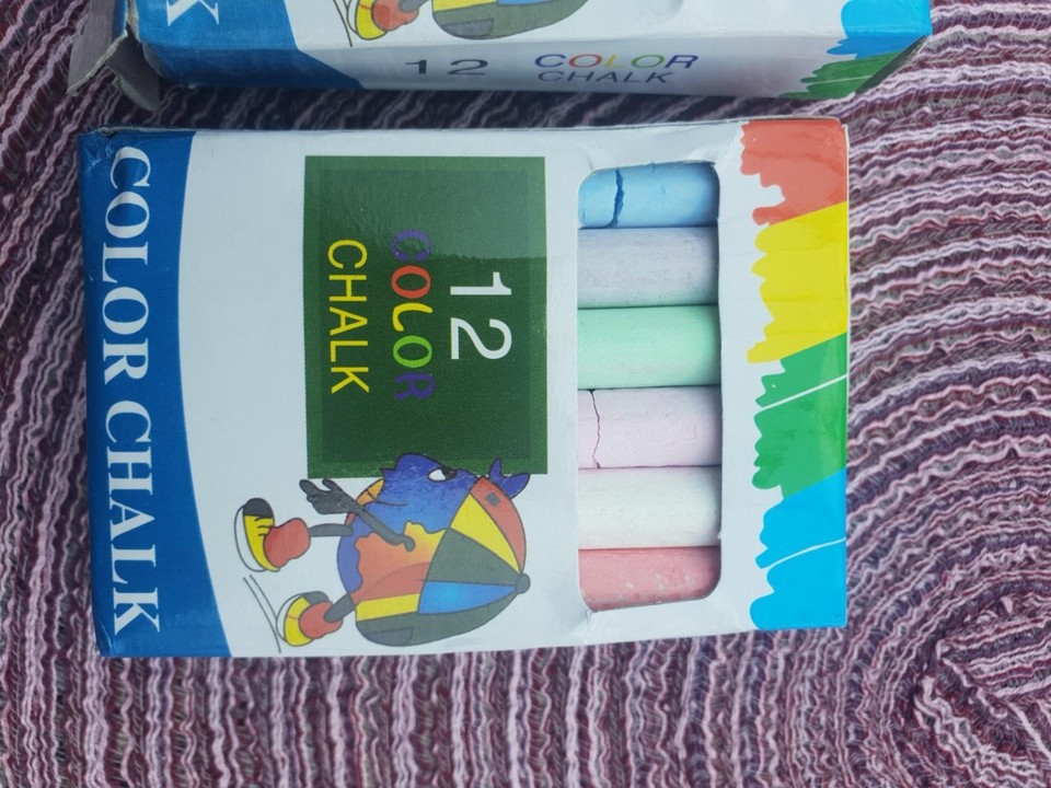 Washable 24 Giant Chalks Set for Outdoor Drawing - Fun for Kids of All ...