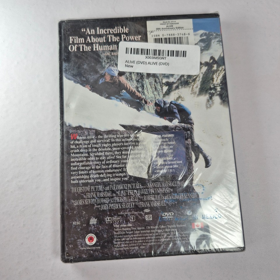 Alive New Sealed 1993 DVD Drama Movie True Story | eBay