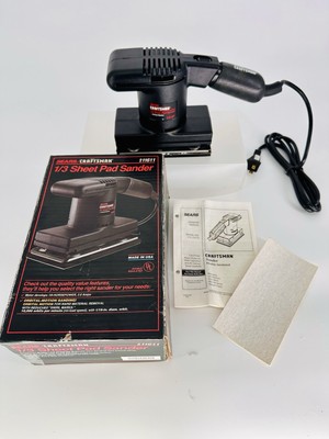 Vintage Sears Craftsman 1/3 Sheet Pad Sander 911611 1/6 HP 2 Amps ...
