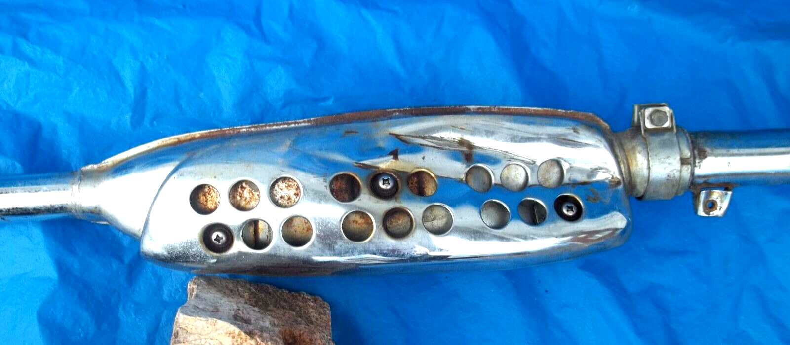 Genuine Honda CL350 LEFT/LOWER EXHAUST PIPE MUFFLER~P/N 18410-345-671 ...