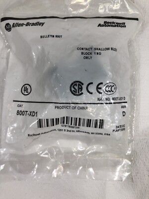 Allen Bradley 800T-XD1 Contact Block Shallow Block 1 N.O. | eBay