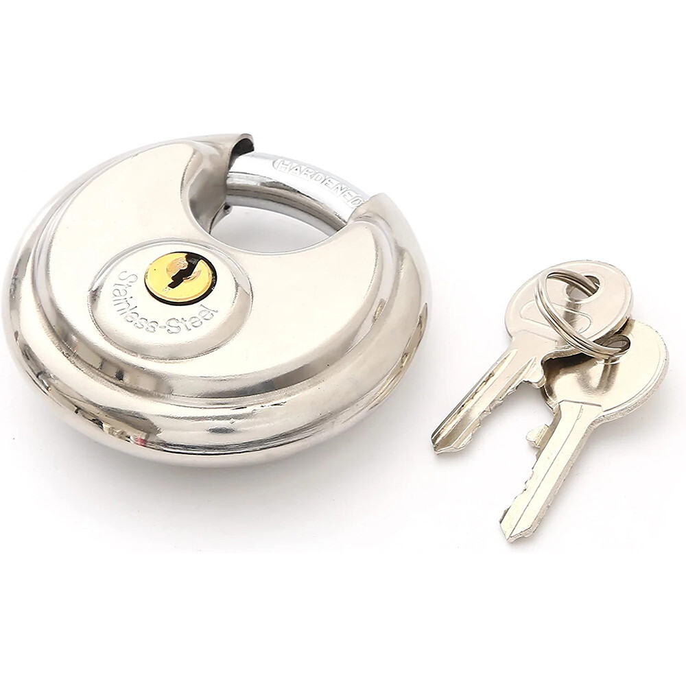 24 Pack Round Padlock with Shielded Shackle, 2.3/4" - 70mm Stainless ...