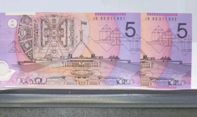 Australian $5 Five Dollar Polymer Notes Consecutive Numbers Unc | eBay ...