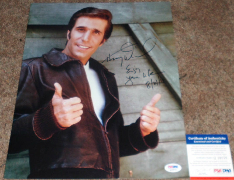 ARTHUR FONZARELLI! Henry Winkler THE FONZ Signed HAPPY DAYS 11x14 Photo ...