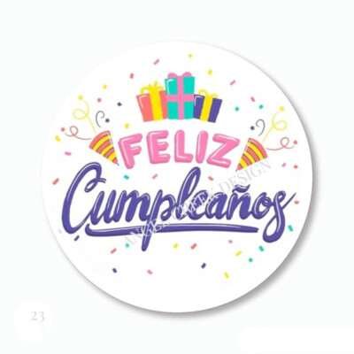 Feliz Cumpleanos Happy Birthday Favors Scrapbook Stickers Envelope ...