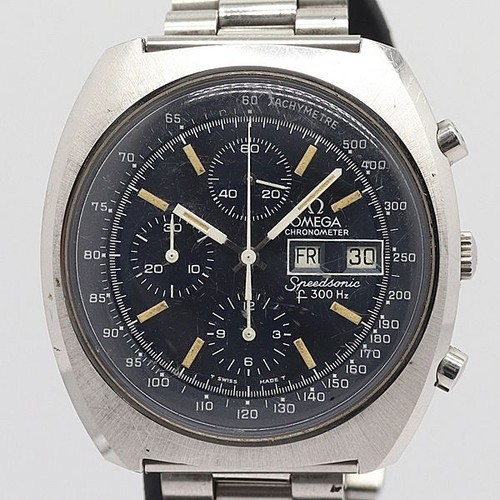 Omega tuning fork ST188.0002 Speed Sonic blue dial 2533ABC 0893310STU ...