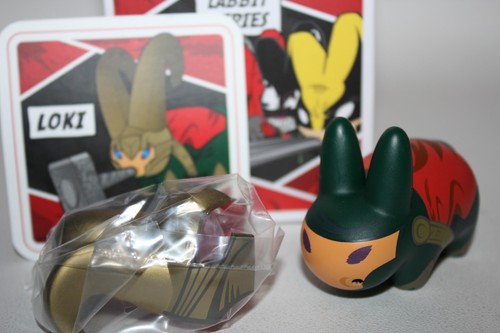 KIDROBOT MINI MARVEL LABBIT LOKI VILLAIN THOR SERIES 1 DESIGNER ART TOY ...