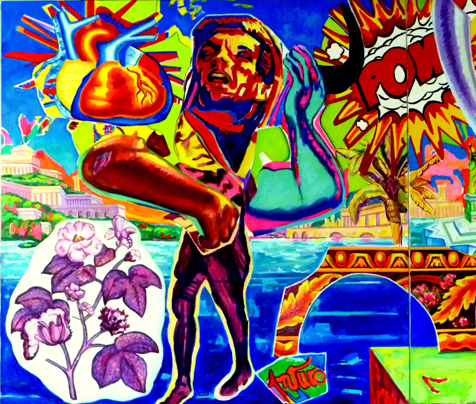 Vibrant original Ultra Pop oil painting by Mark Hugunin | eBay