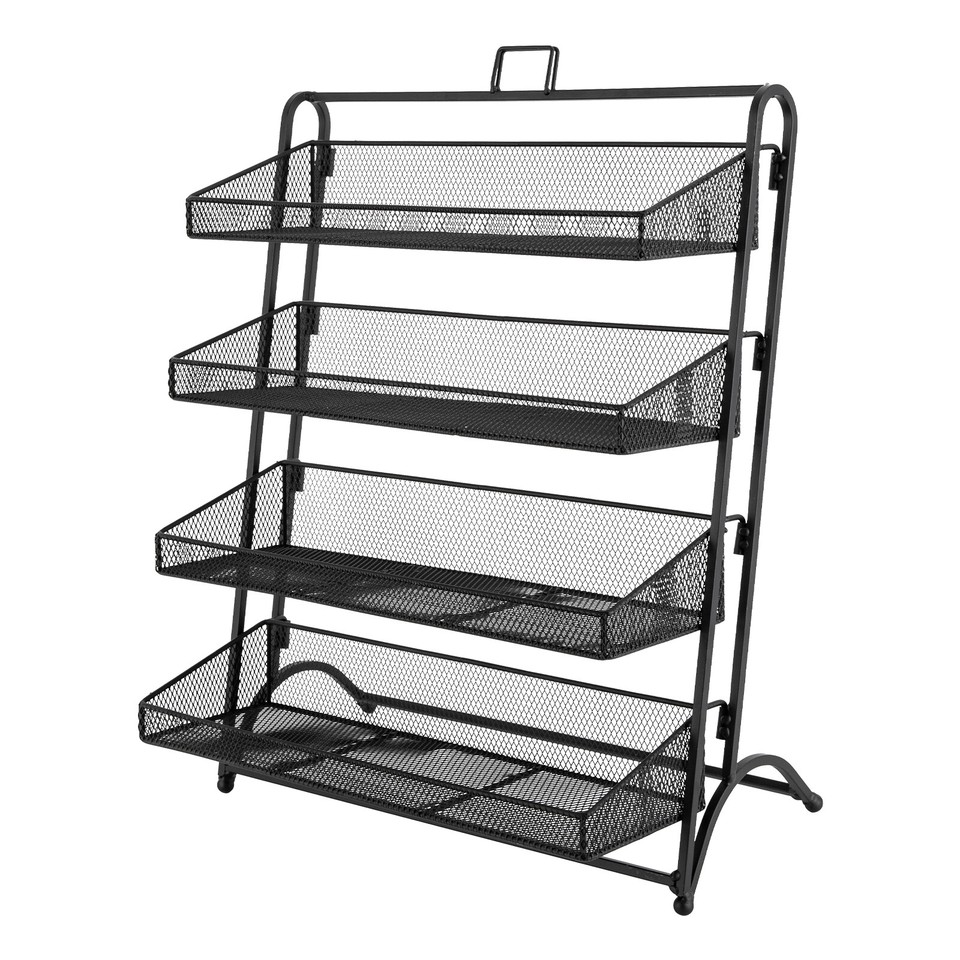 4 Tiers Display Rack Stand Iron Retail Snacks Food Candy Shelf ...