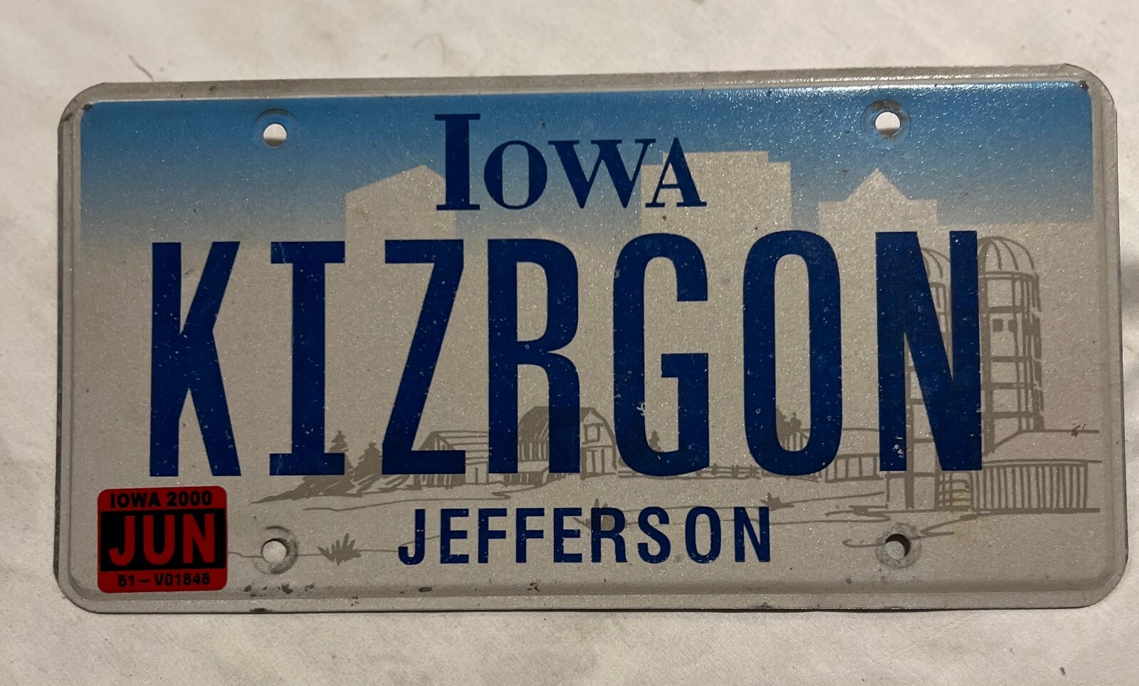 LICENSE PLATES IOWA VANITY KIZRGON 2 OF 2 | eBay