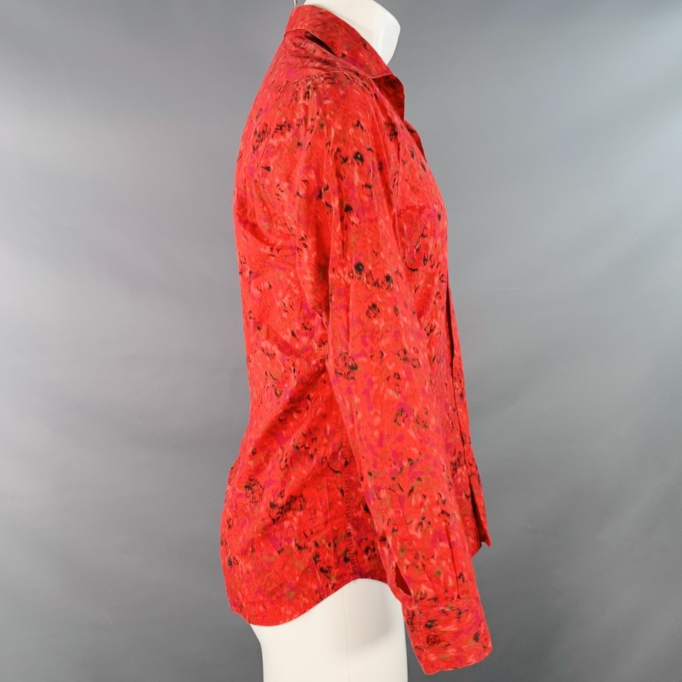 AGNÈS B.Taglia M Rosso Nero Marmorizzato una Tasca T-Shirt | eBay