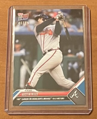 2023 TOPPS NOW #121 AUSTIN RILEY NUMBERED 46/49 BLUE PARALLEL - 100TH ...