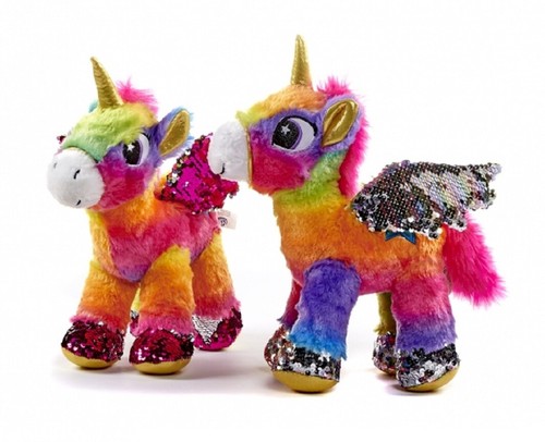 Unicorne Peluche Avec Paillettes Rainbow Debout 30Cm En 2 Couleurs | eBay