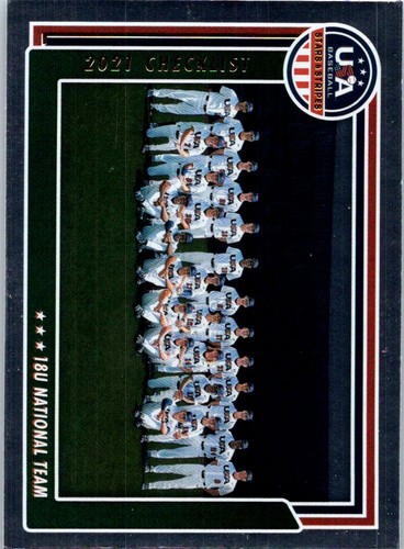 2022 Panini USA Baseball Stars & Stripes #99 18U National Team ...
