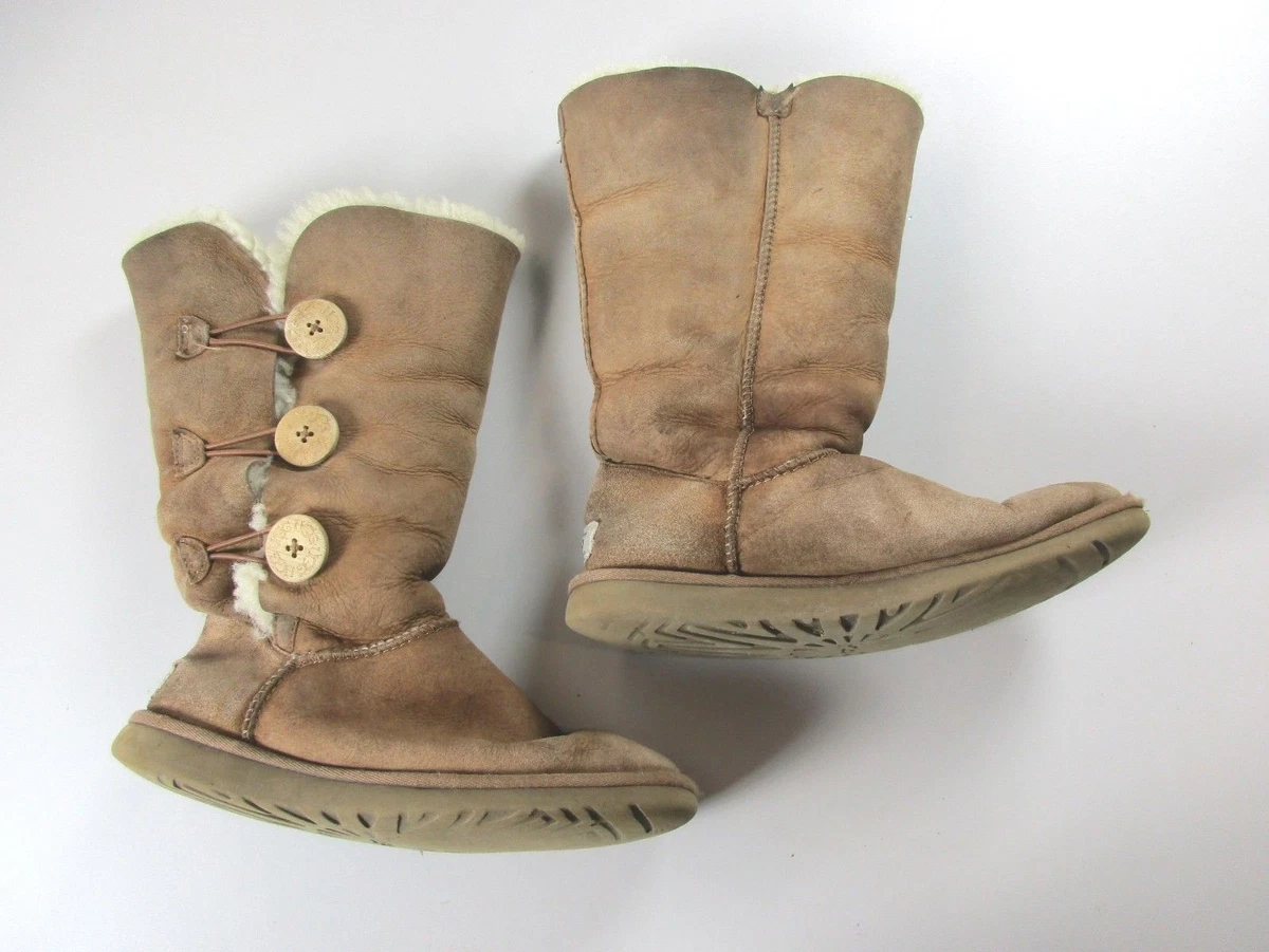 Tall Tan Uggs With Buttons