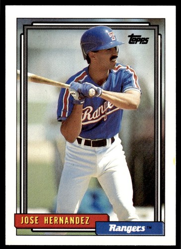 1992 Topps Baseball Card Jose Hernandez Rookie Texas Rangers #237 | eBay
