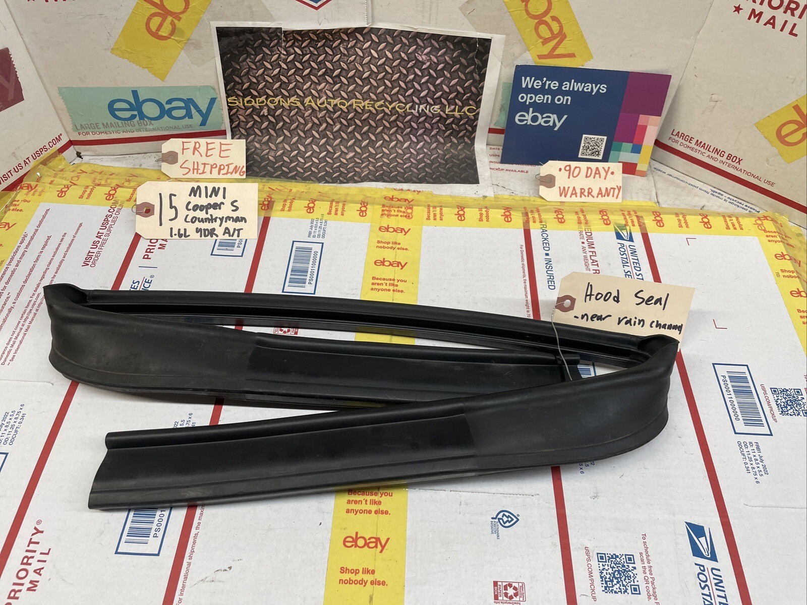 11-16 MINI COOPER S COUNTRYMAN FRONT UNDER HOOD SEAL WEATHERSTRIP REAR ...