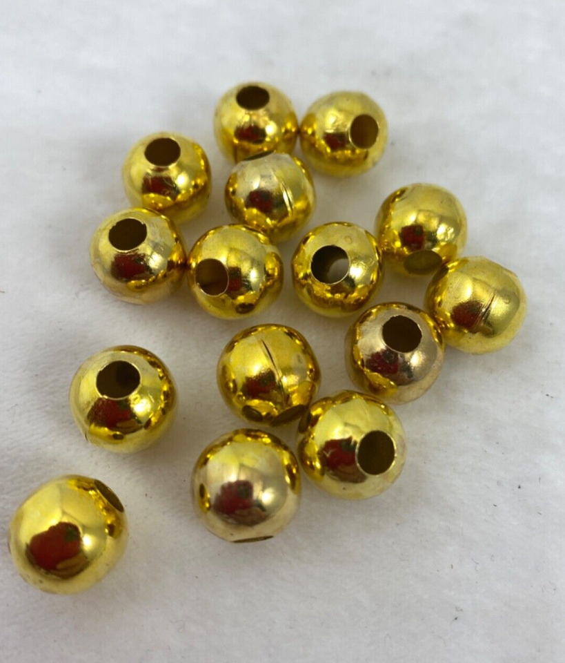 48 pcs ~ 12mm Round Gold Plated Steel Spacers Balls Beads Off 14 | eBay