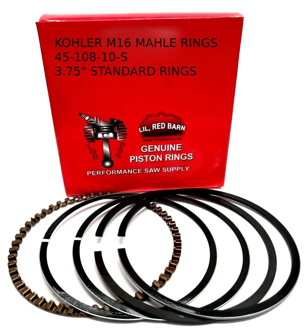MAHLE STYLE PISTON RINGS FITS KOHLER M16, 16HP ENGINES PART # 45-108-10 ...