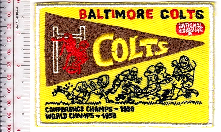 Beer Football Baltimore Colts & National Bohemian Beer 1958 vel NO ...