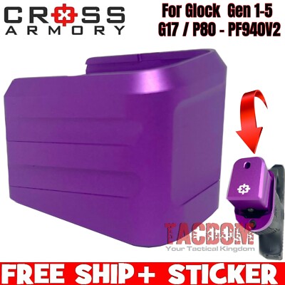 Cross Armory ANDZ PURPLE +0 Grip Extension Pad plate Magazine for GL0CK ...