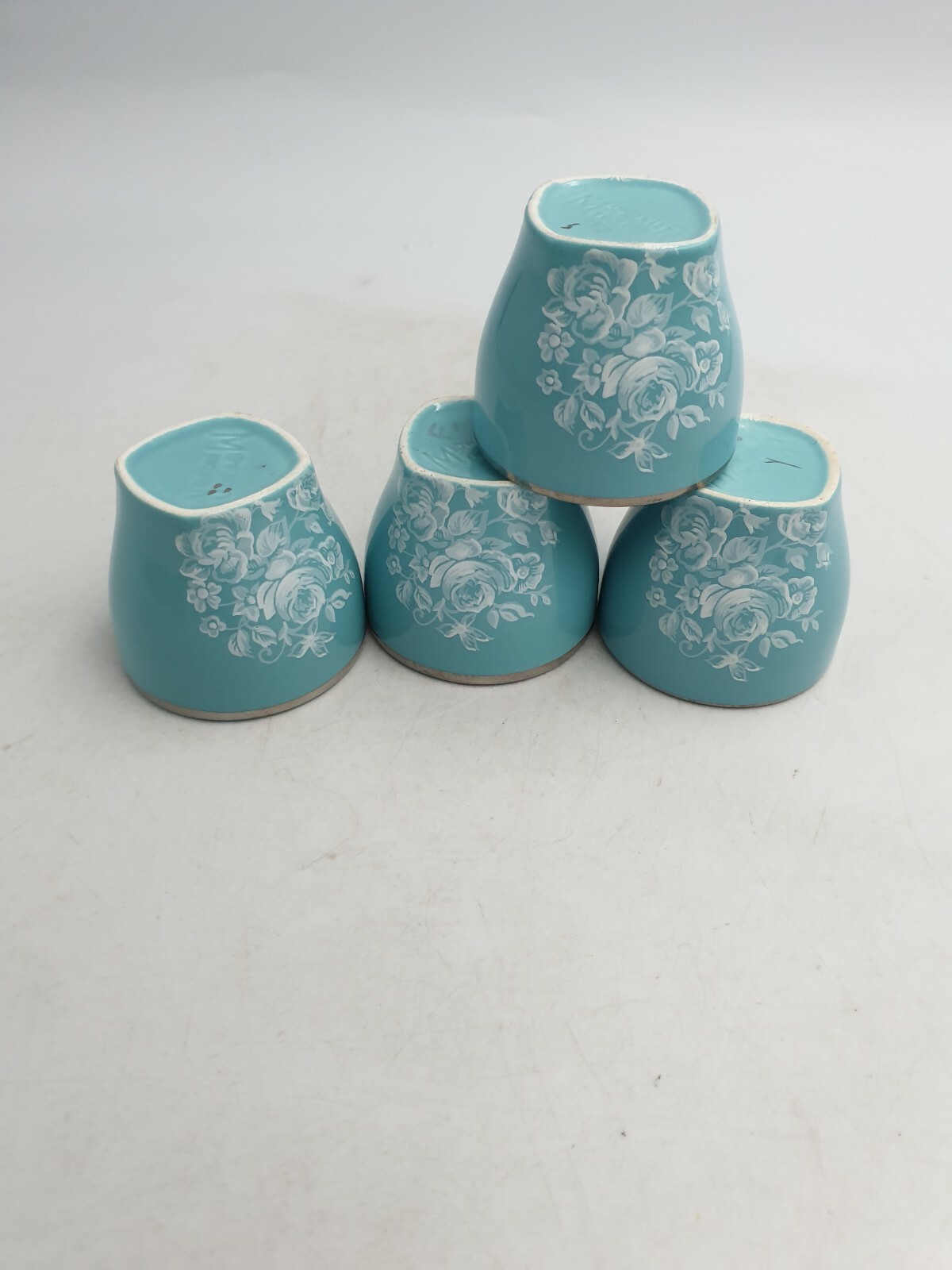 MIDWINTER STYLECRAFT FASHION SHAPE "RHAPSODY BLUE" EGG CUPS WHITE ...