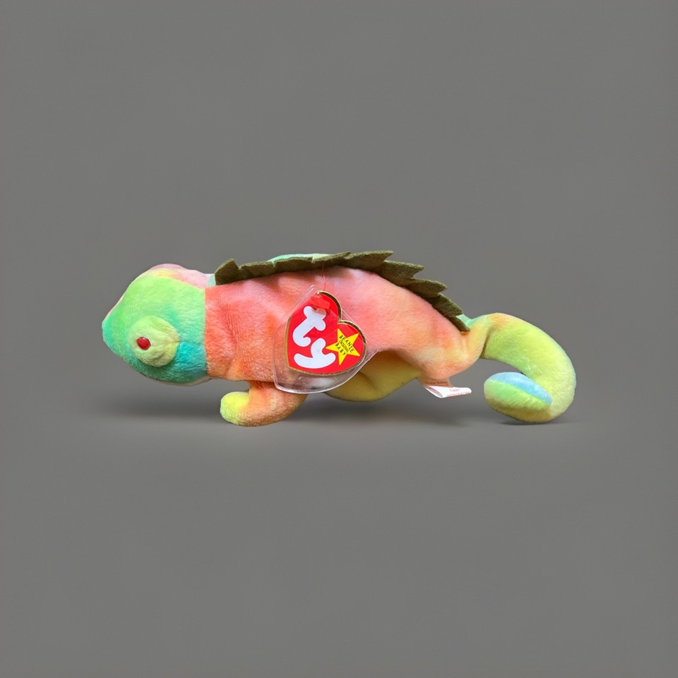 TY Beanie Baby - IGGY the Iguana (tye-dyed w/ spikes) (9.5 inch) Animal ...