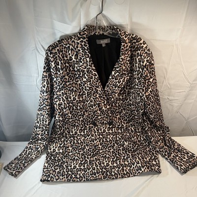 Marled Leopard Print Blazer Women’s XL Animal Print Jacket Career | eBay