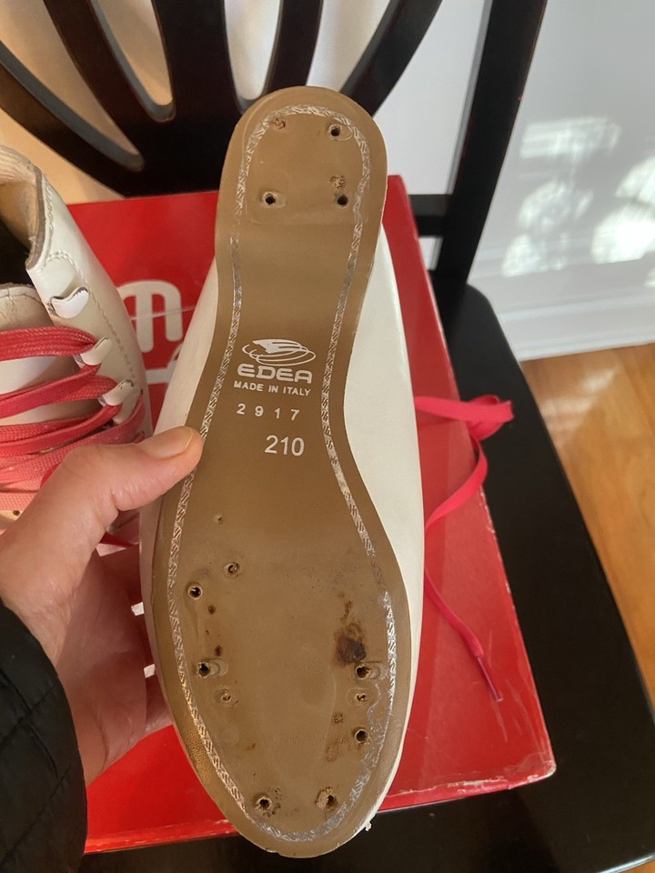 Edea Chorus Figure Skating Boots Size 210B Ivory Made In Italy | eBay