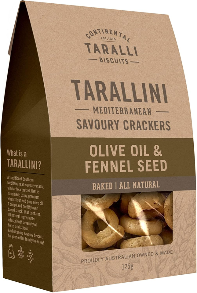 Continental Taralli Biscuits, Tarallini Olive Oil and Fennel Seed ...