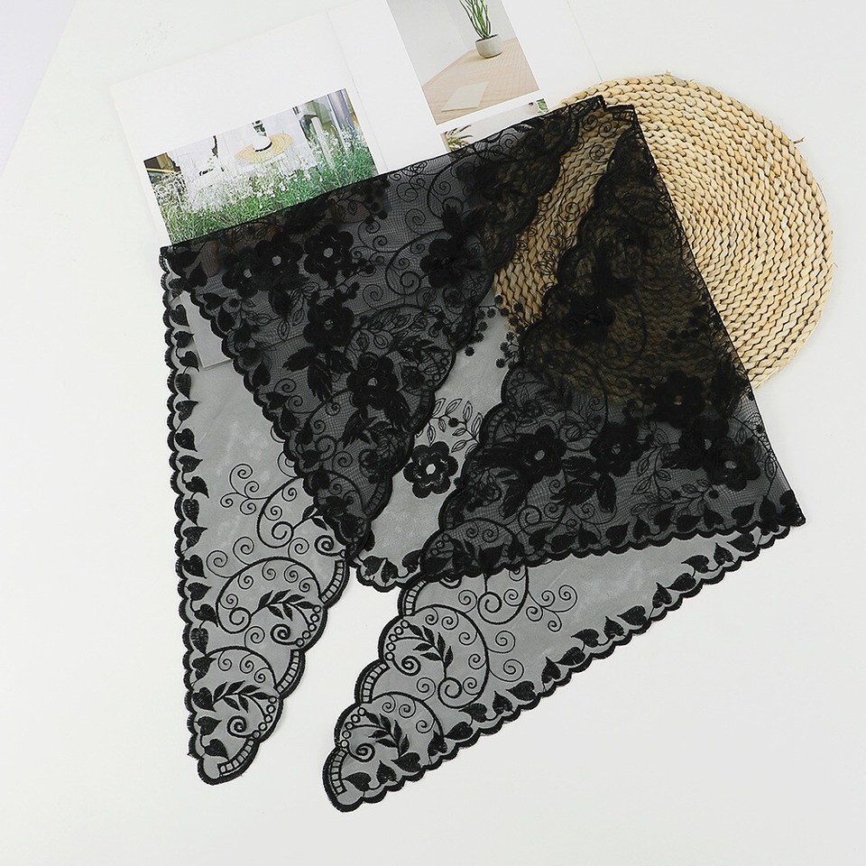 Women Lace Embroidery Catholic Veil Prayer Shawl Bride Church Wedding ...