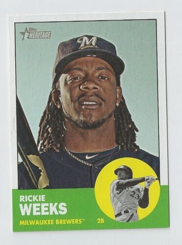 2012 Topps Heritage #433 Rickie Weeks Milwaukee Brewers SP | eBay