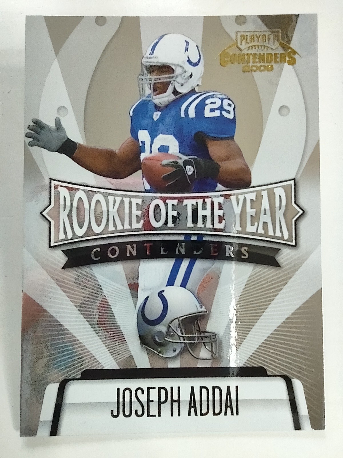 2006 Playoff Contenders Joseph Addai #ROY-2 Rookie RC 0687/1000 Colts ...
