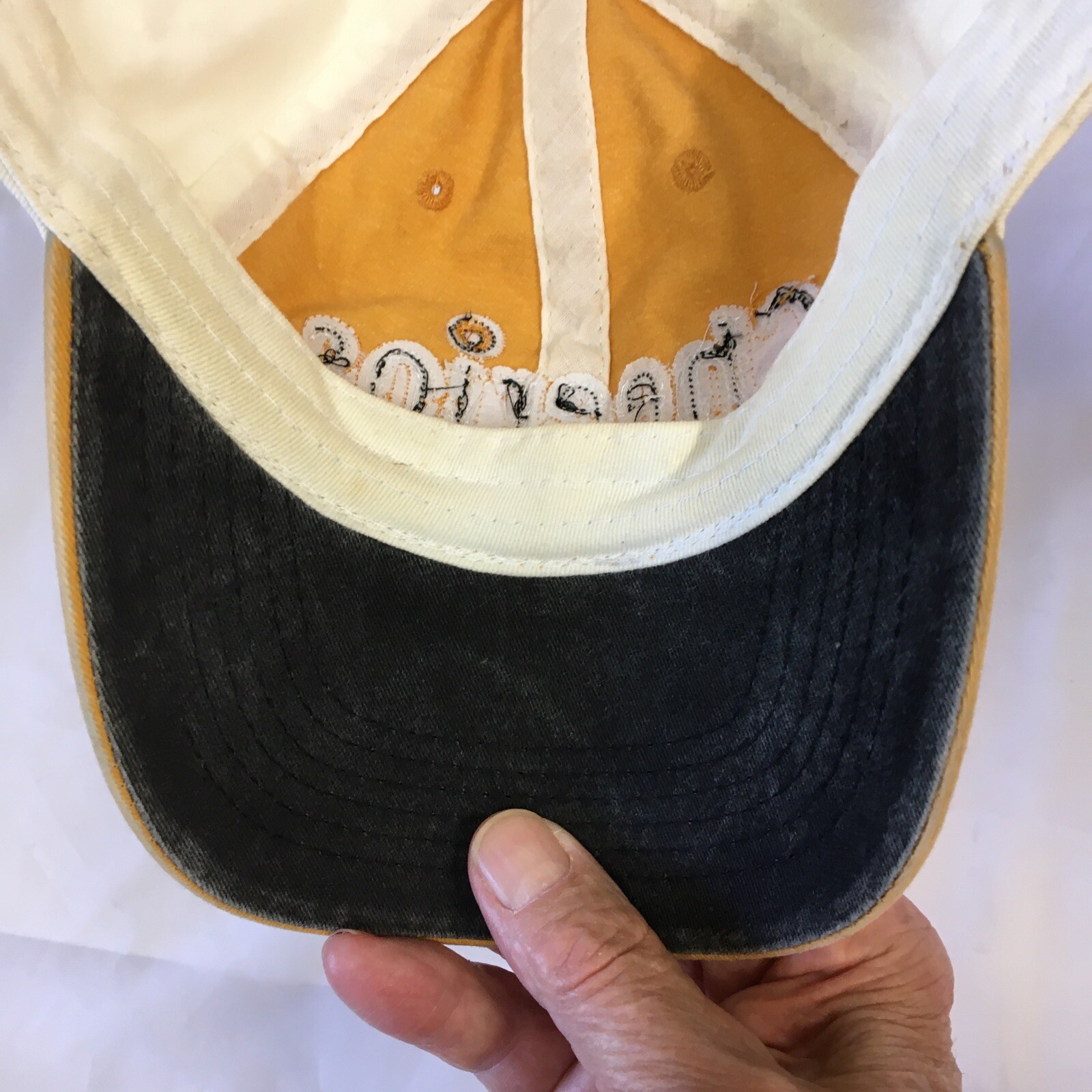 Trucker Hat Baseball Cap HOOK AND LOOP “CHEERIOS” Very Light Stain On ...
