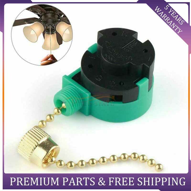 5 Wire Pull Chain Switches 3 Way Canopy Pullchain Fan Light Switch