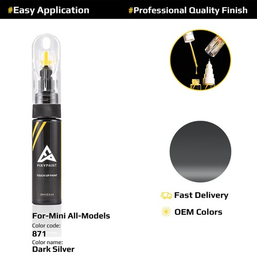 Touch Up Paint For Mini Code: 871 Dark Silver Premium OEM Match Car ...
