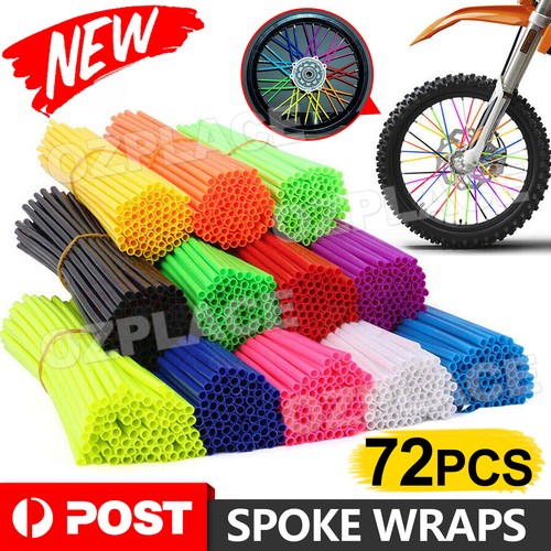 72pcs Bicycle Wheel Spoke Bike Spoke Wrap Kit Mtb Skins Covers Mountain ...