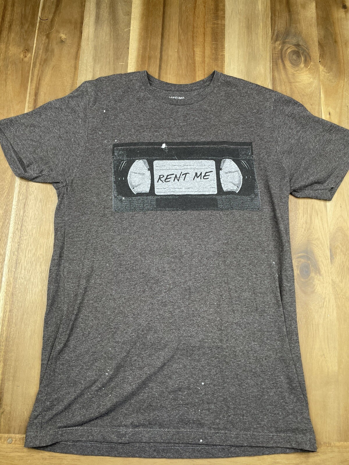 Mossimo Shirt Adult Small Mens Small White Paint Stains VCR Vintage ...