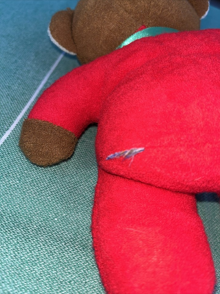 AURORA BABY'S 1ST CHRISTMAS TEDDY BEAR 1999 JUST FRIENDS STUFFED ANIMAL ...