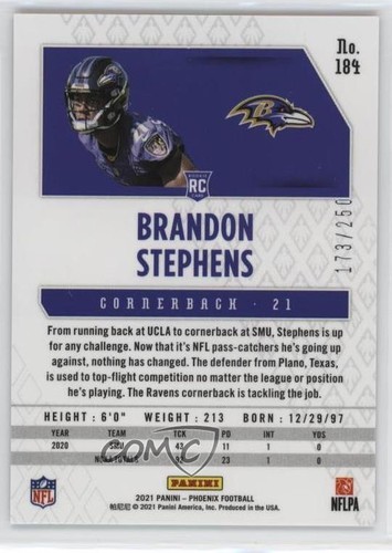 2021 Panini Phoenix - Rookie Red #184 Brandon Stephens /250 (RC) for ...