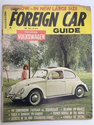 Foreign Car Guide Magazine June 1966 Volkswagen | eBay