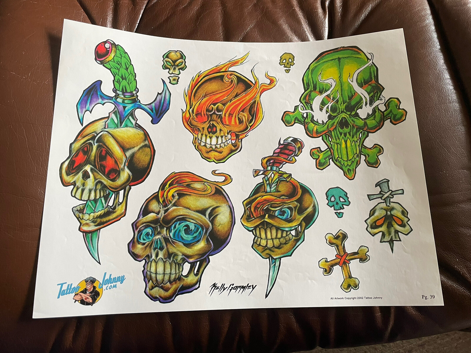 New School Skull Tattoo Flash