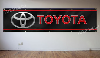 Toyota Banner Flag 2X8Ft Wall Decor Garage shop Workshop Man Cave New ...